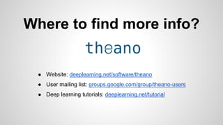 Theano tutorial | PPTX