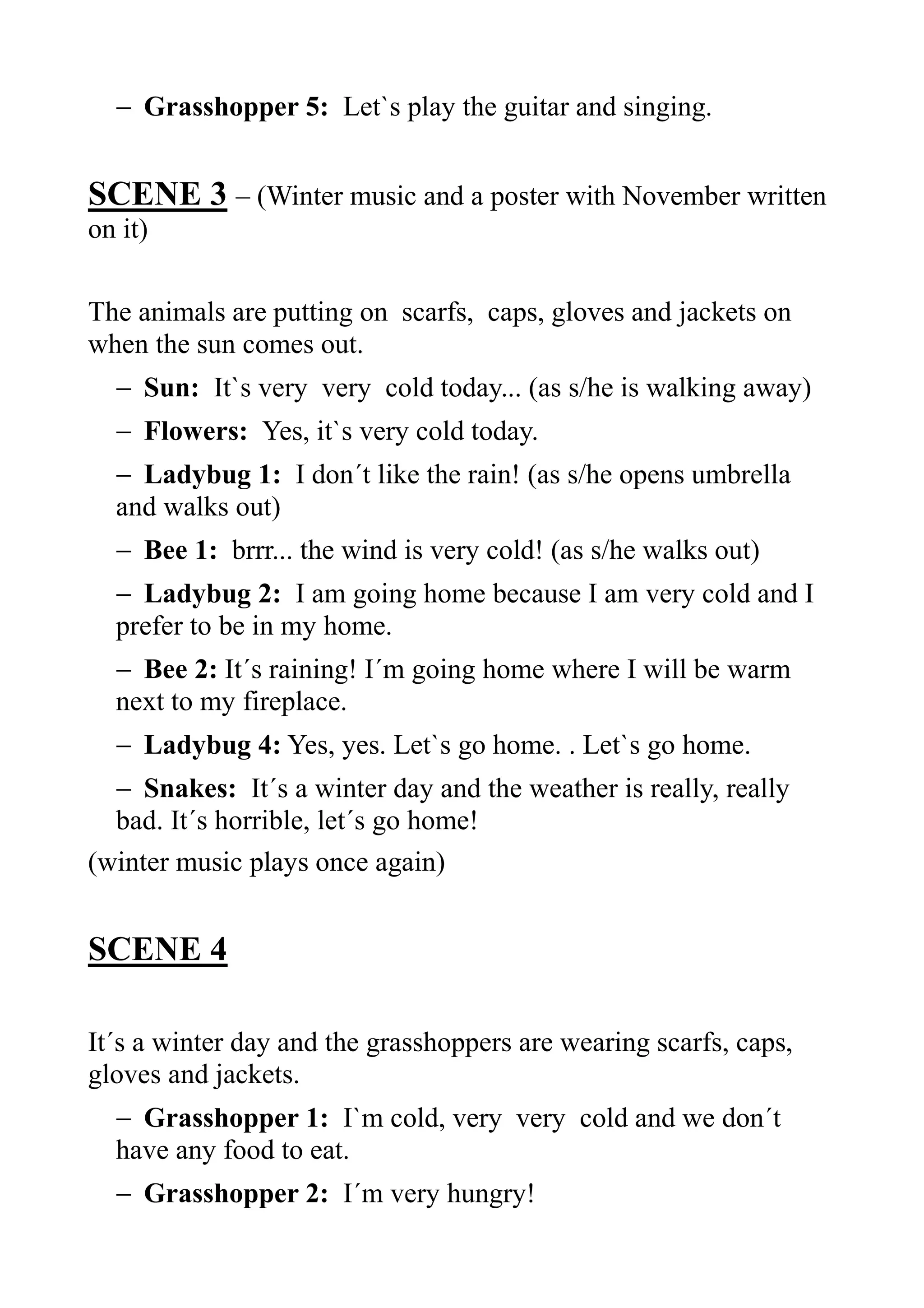 The ant and the grasshopper 4ºb | PDF