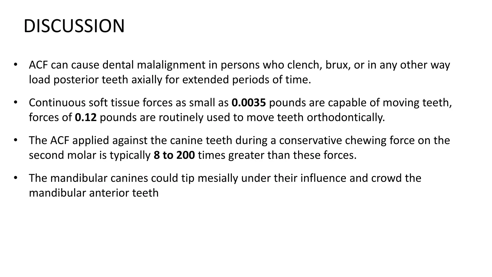 The Anterior component of occlusal force.pptx | Dental Health ...