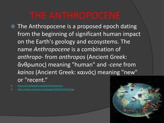 The anthropocene by MANIS VASSILIS | PPTX