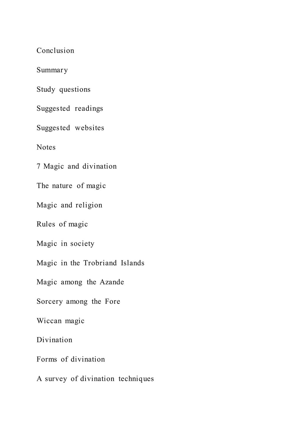 The Anthropology of Religion, Magic, andWitchcraftTh | DOCX