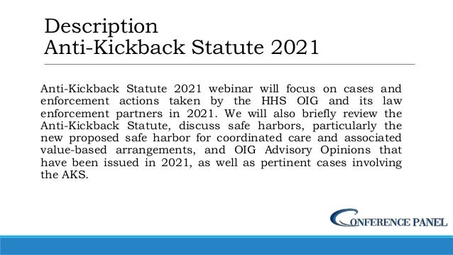 The Anti-Kickback Statute: 2021 – Year in Review | PDF