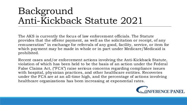 The Anti-Kickback Statute: 2021 – Year in Review | PDF