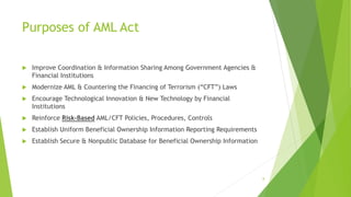 The Anti-Money Laundering Act of 2020: Initial Catalysts, Current ...
