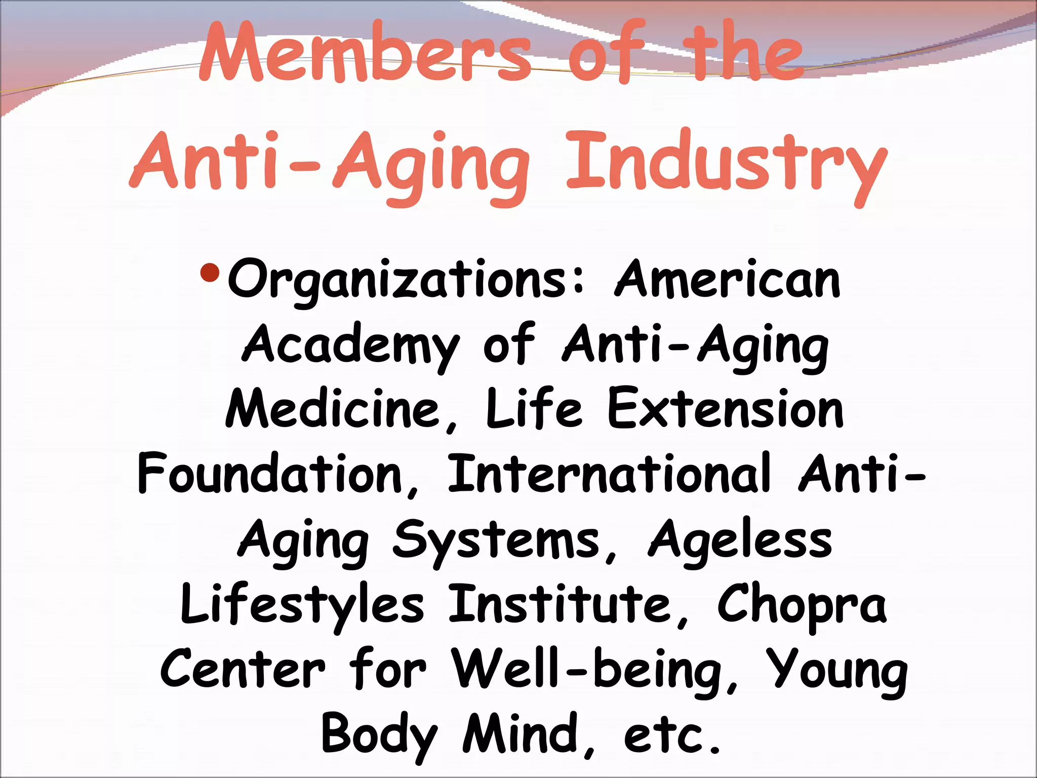 Anti Aging Technology | PPT