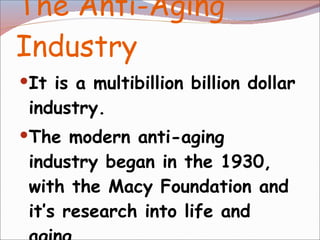 Anti Aging Technology | PPT