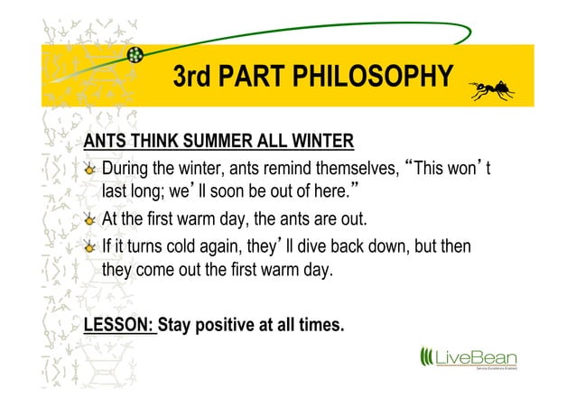 The ant philosophy | PPT