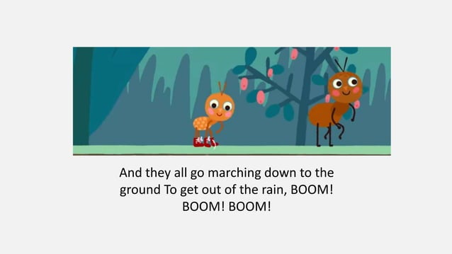 The ants go marching children's song with lyrics | PPTX | Children\'s ...