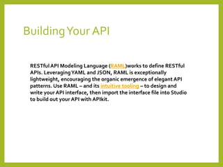 The anypoint platform for API's | PPTX | Cloud Computing | Internet