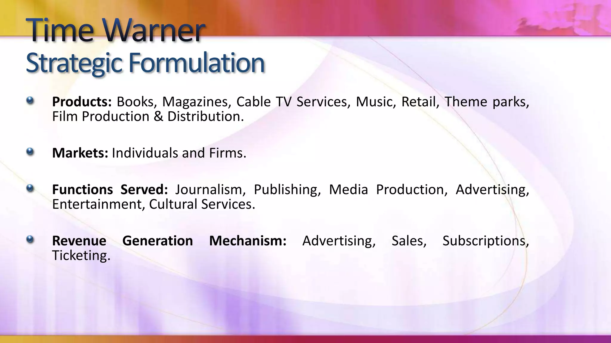 AOL Time Warner Merger Case Study | PPTX