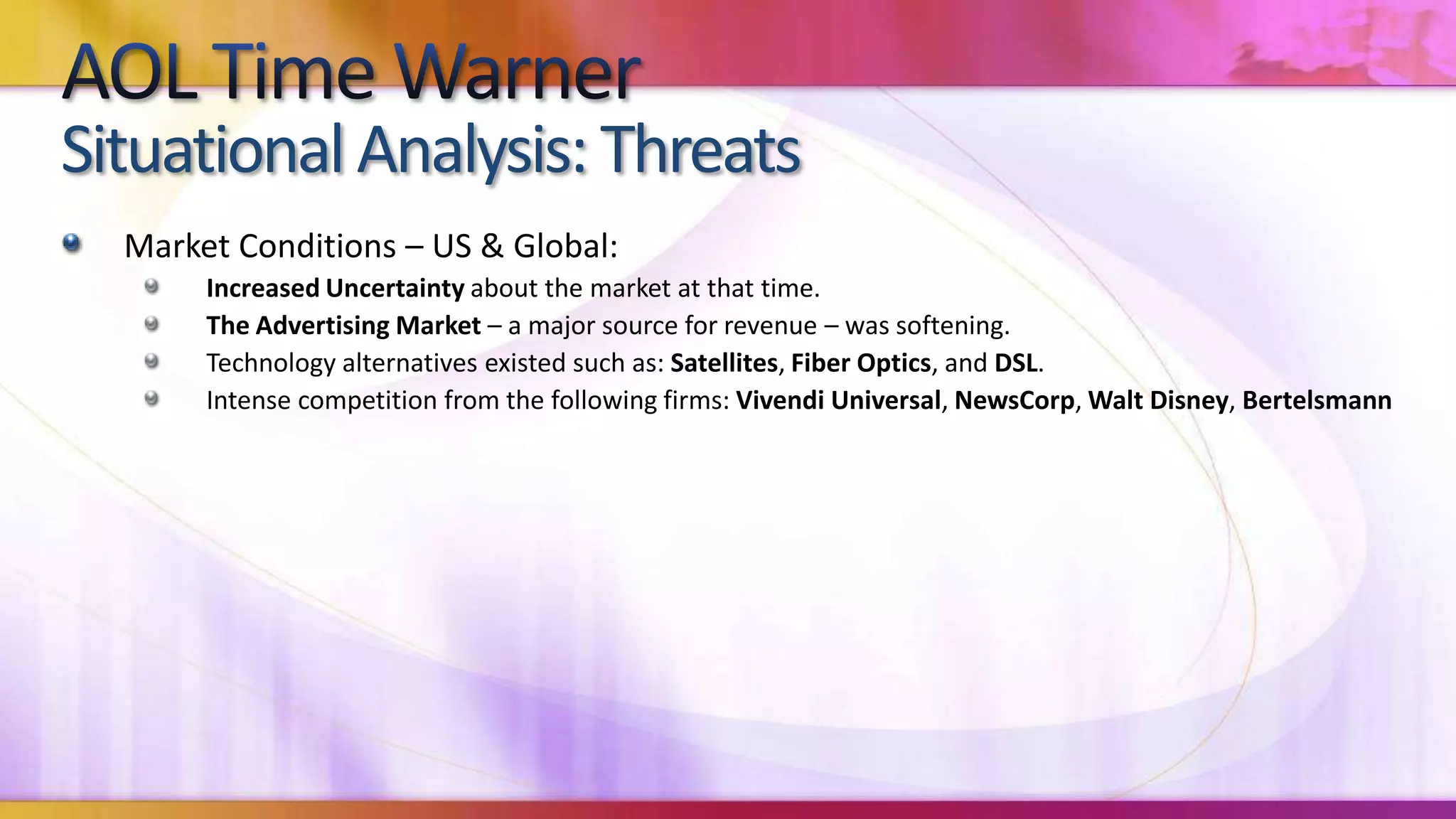 AOL Time Warner Merger Case Study | PPTX