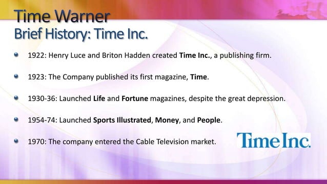AOL Time Warner Merger Case Study | PPTX | Internet | Computing