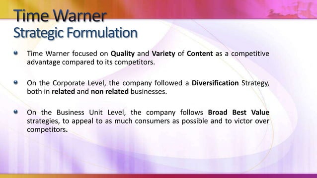 AOL Time Warner Merger Case Study | PPTX | Internet | Computing