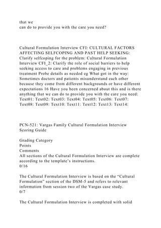 The APA is offering the Cultural Formulation Interview (incl.docx