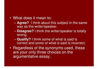 The AP Argumentative Essay | PPT