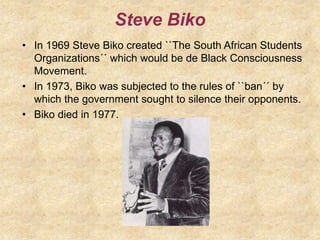 The apartheid in south africa | PPTX