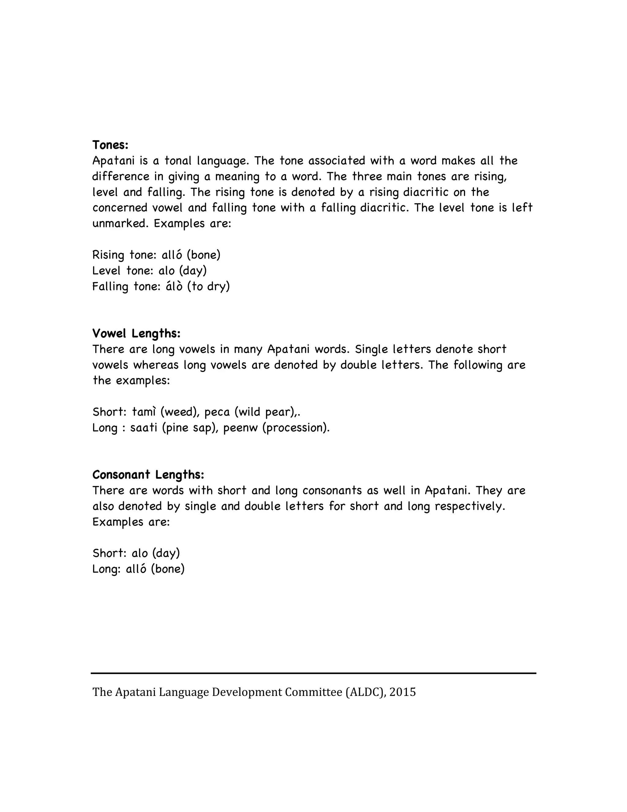The Apatani Alphabet | PDF