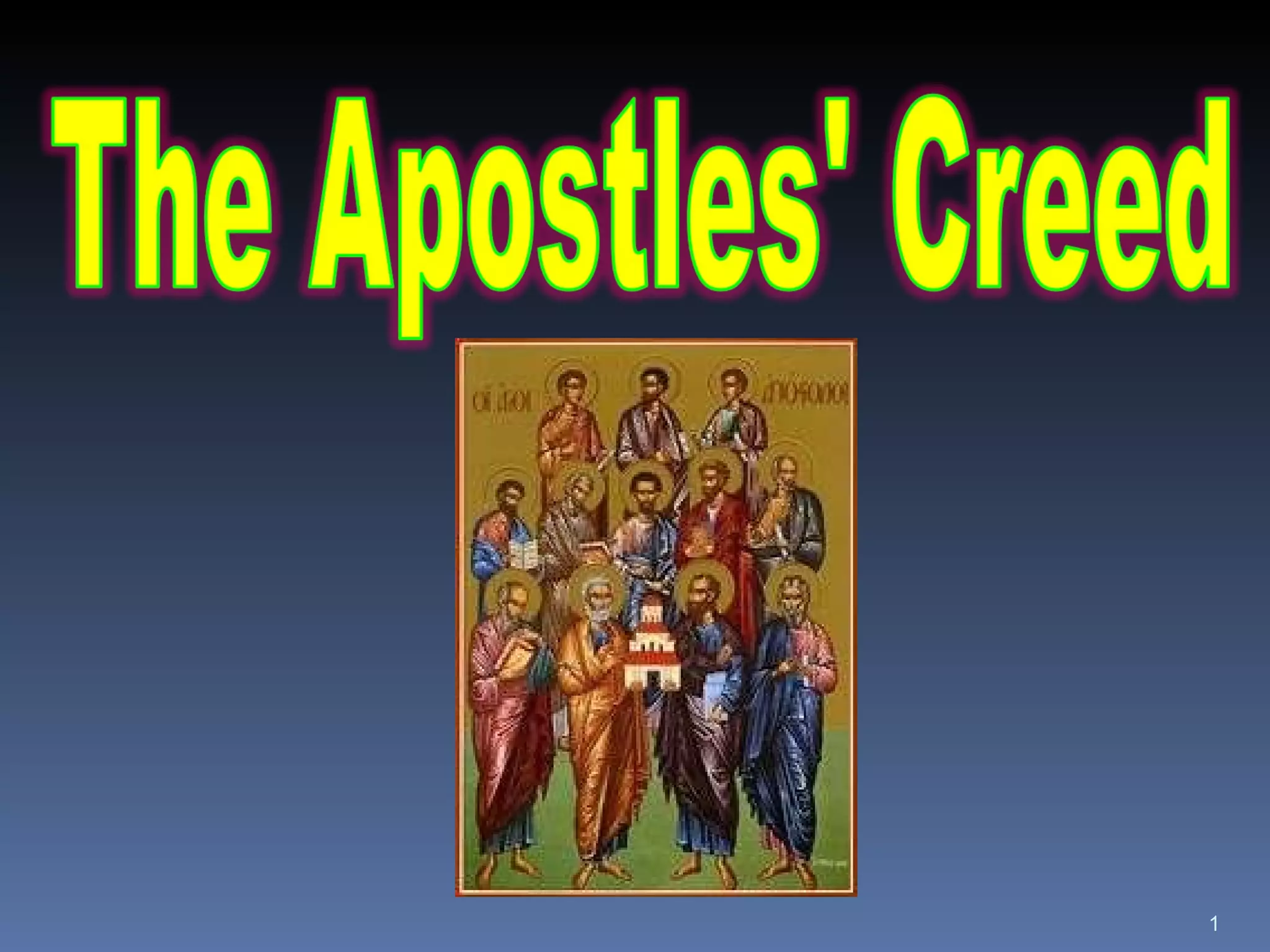The apostles' creed 2011 | PPT