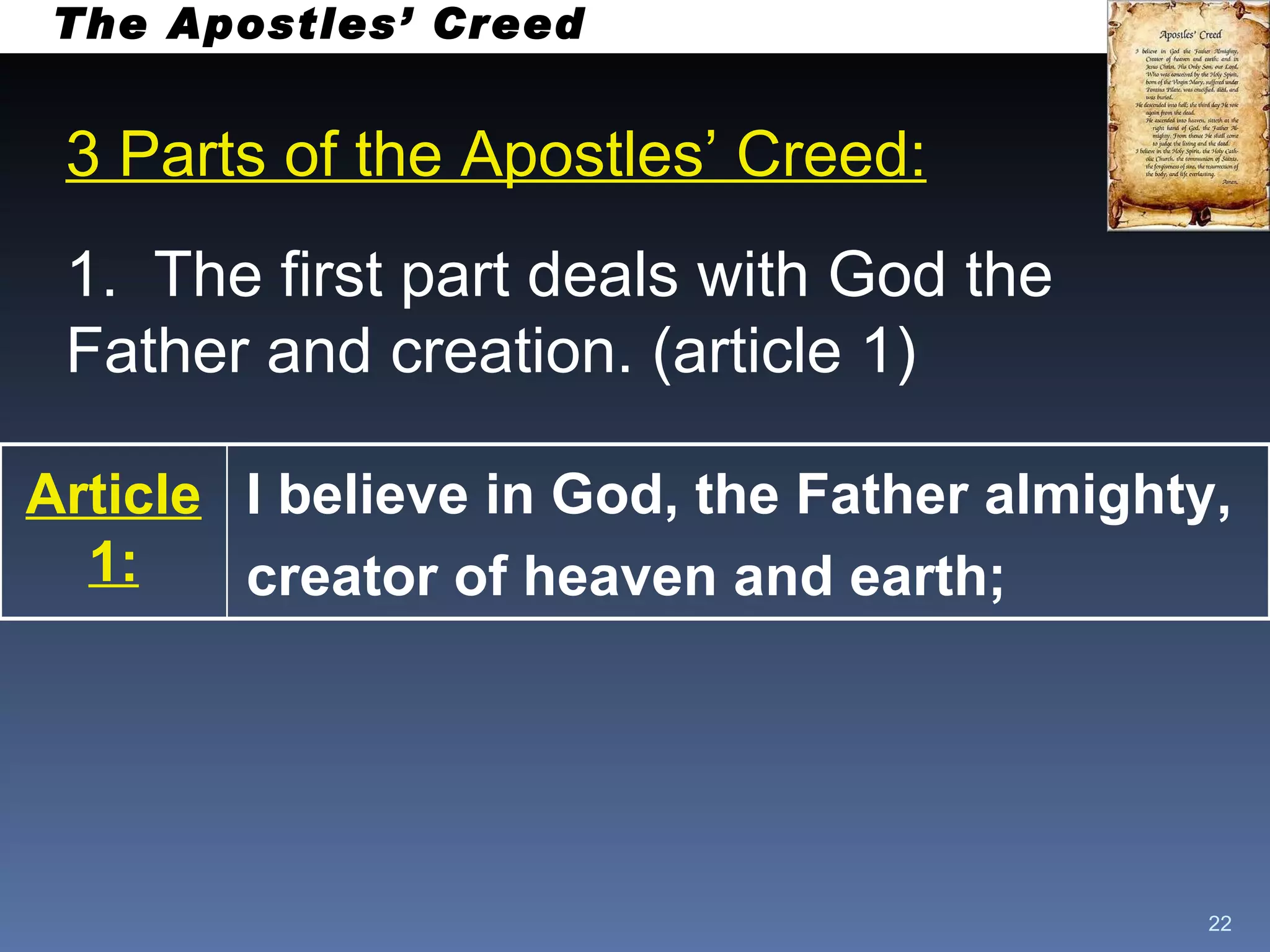 The apostles' creed 2011 | PPT
