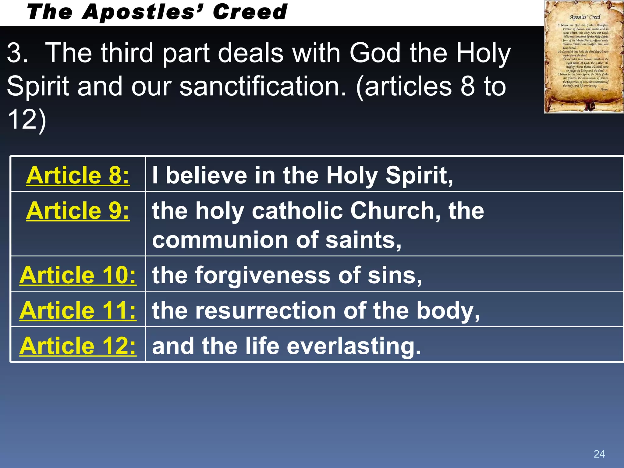 The apostles' creed 2011 | PPT