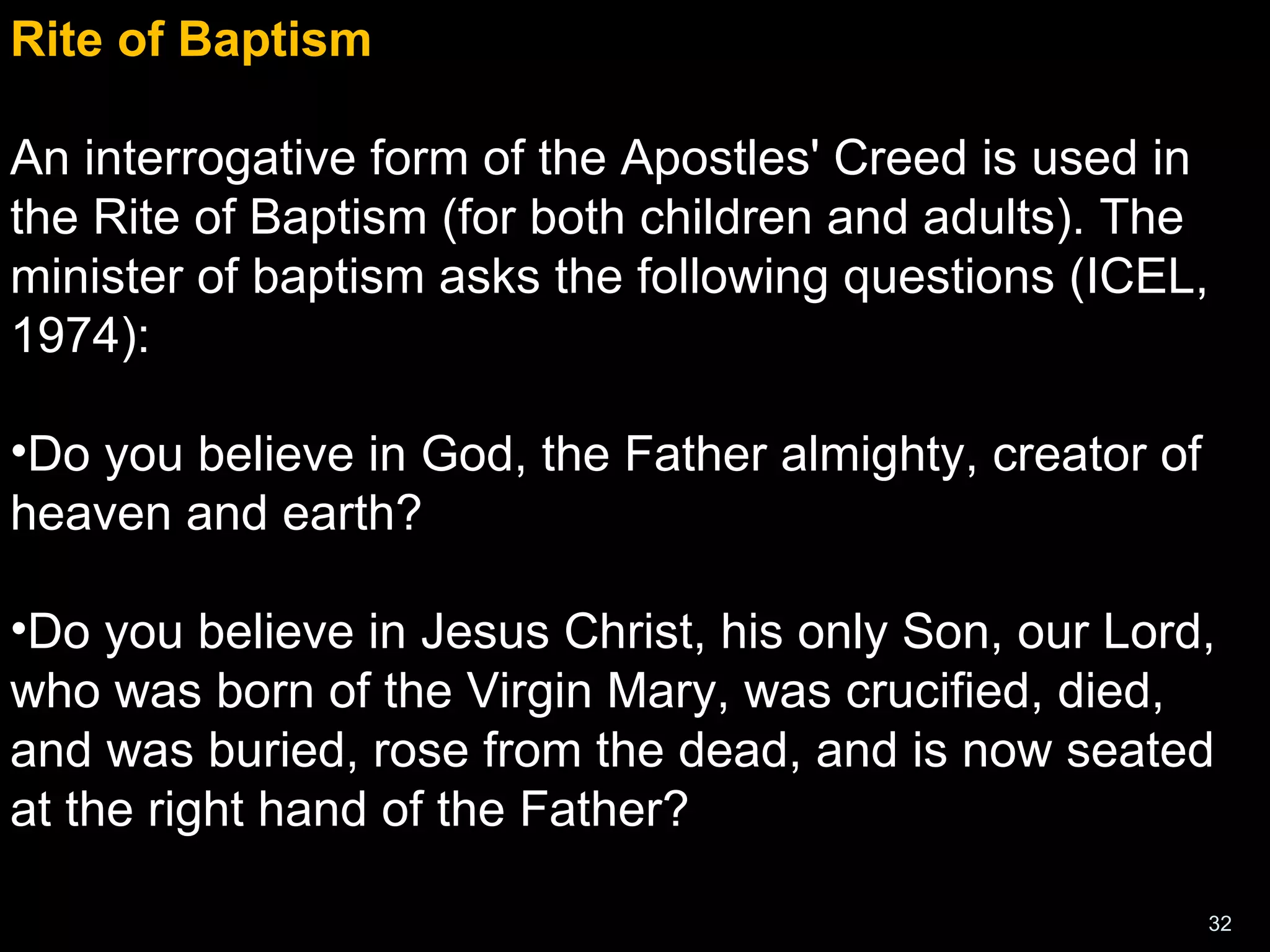 The apostles' creed 2011 | PPT