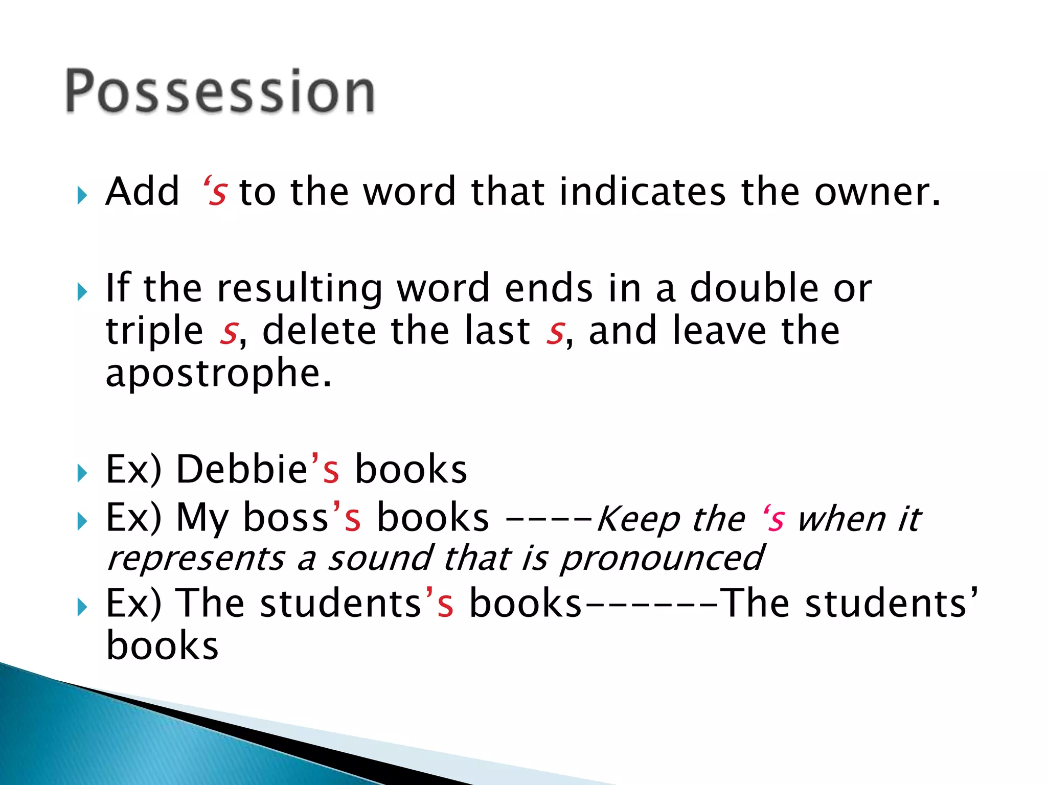 The apostrophe | PPTX
