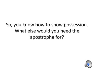 The Apostrophe-An Interactive Lesson | PPT
