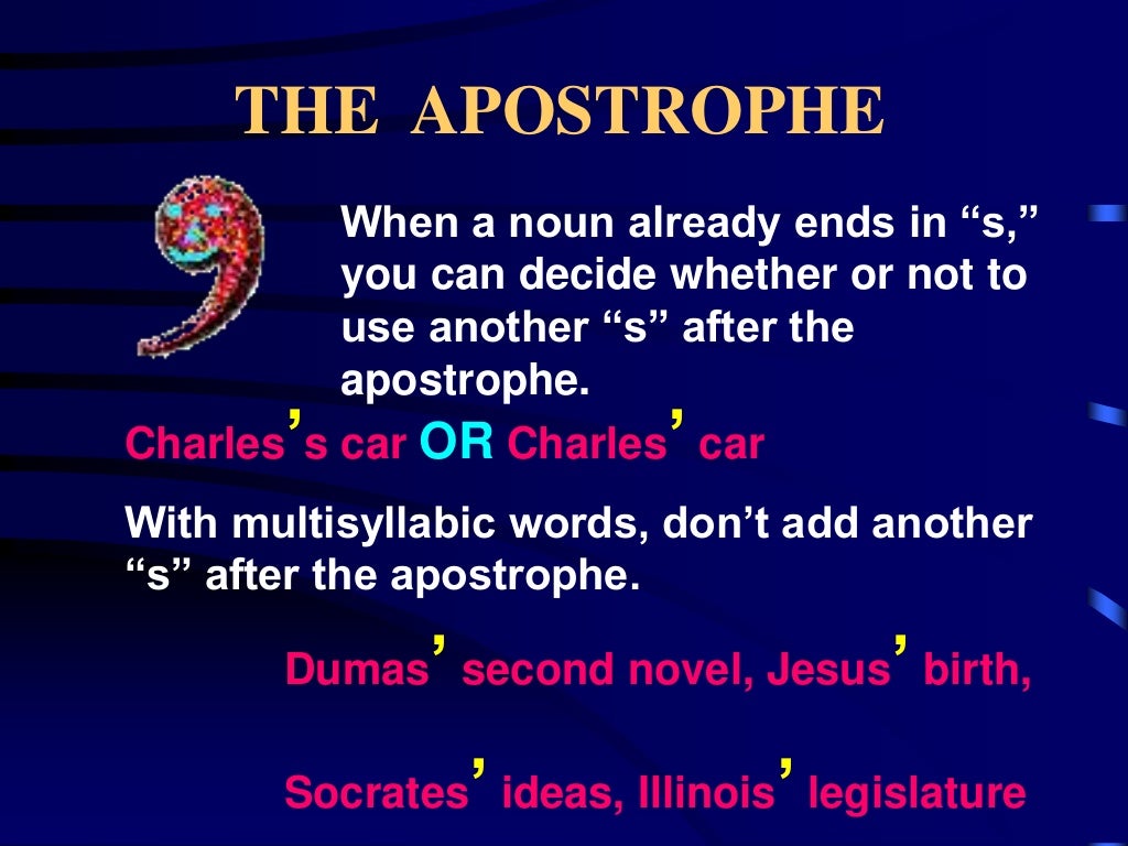 The apostrophe