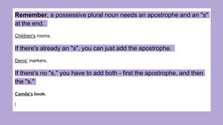 The apostrophe | PPTX