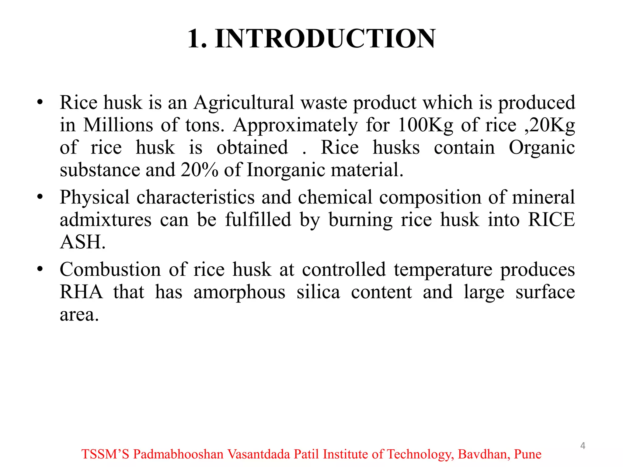 THE APPLICAION OF RICE HUSK ASH IN CONCRETE.pptx
