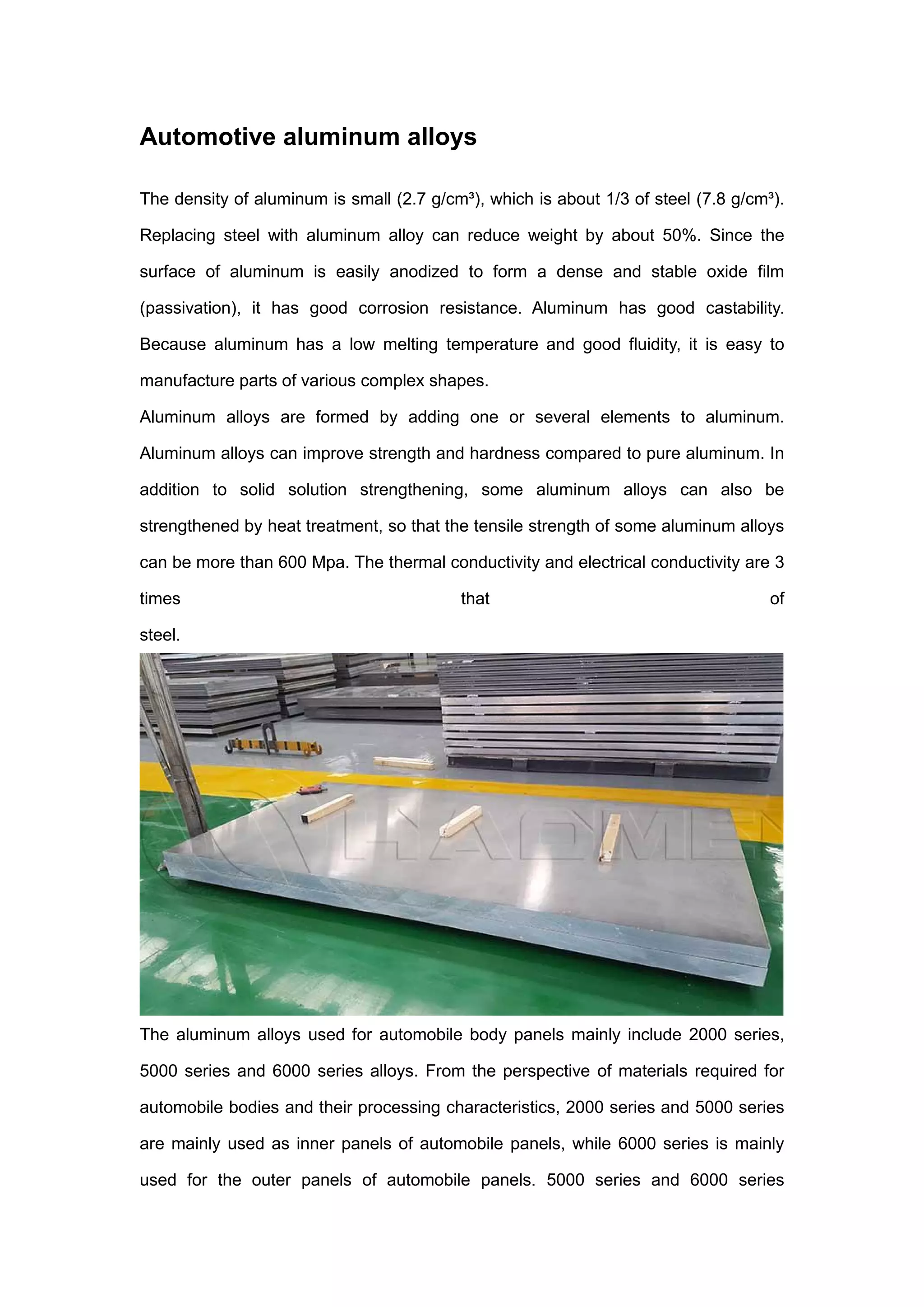 The Application of Aluminum Alloys in Special Fields | PDF