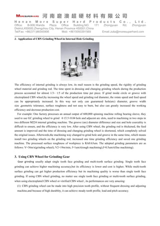The Application of CBN wheels In Grinding | PDF