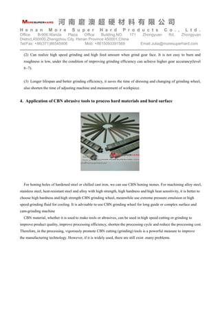 The Application of CBN wheels In Grinding | PDF
