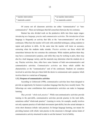 The application of communicative activities to develop speaking skills for 10th graders in Son ...