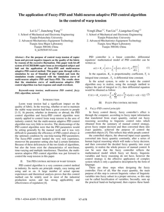 The application of fuzzy pid and multi-neuron adaptive pid control algorithm in the control of ...