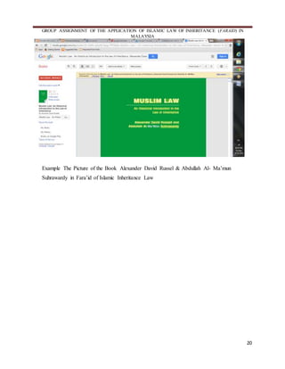 Islamic law of inheritance (faraid) in malaysia | DOCX