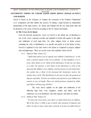 Islamic law of inheritance (faraid) in malaysia | DOCX