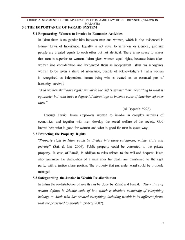 Islamic law of inheritance (faraid) in malaysia | PDF