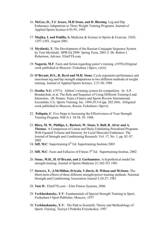 The application of periodisation models for athletes of different ...