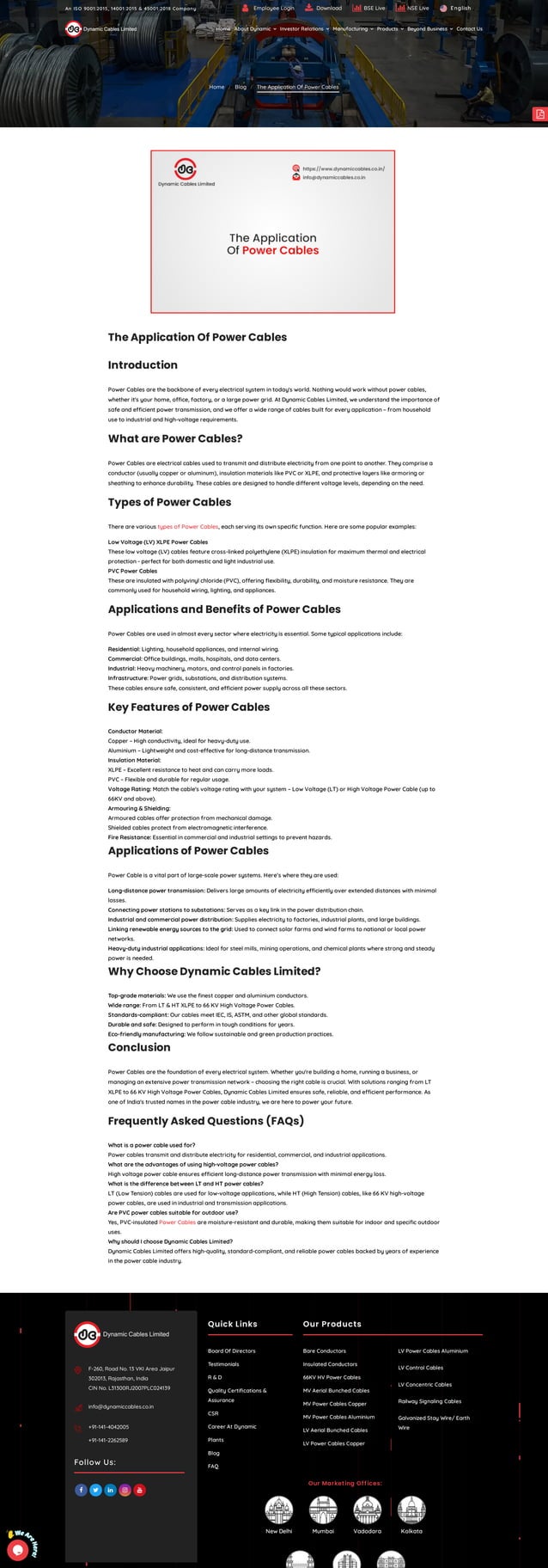 The Application Of Power Cables.pdf Power Cables are the backbone of ...