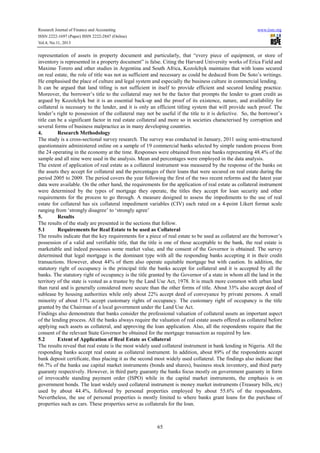 The application of real estate as loan collateral in nigeria’s banking ...