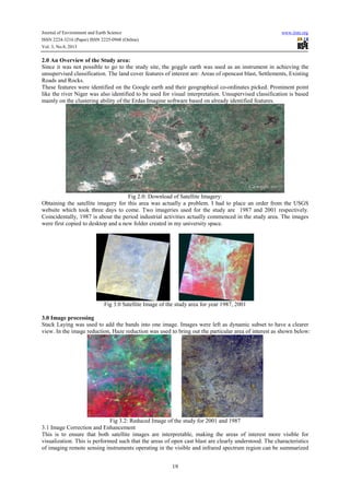 The application of remote sensing technique to verify changes in landscape due to exploration ...