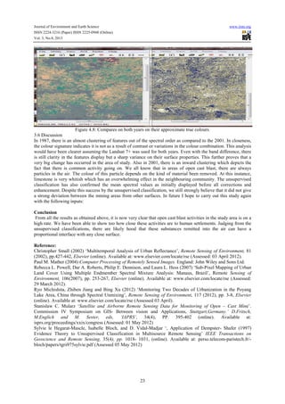 The application of remote sensing technique to verify changes in ...