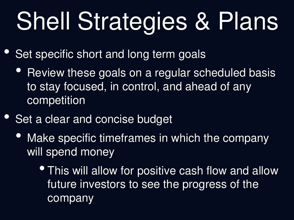 The application of shell scenario planning and the