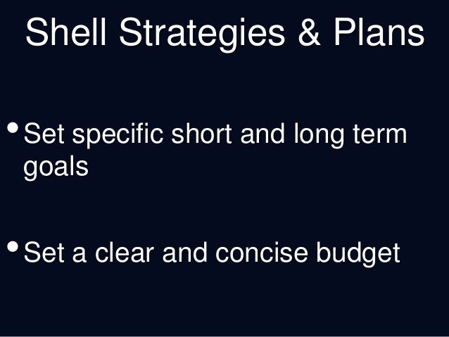The Application of Shell Scenario Planning