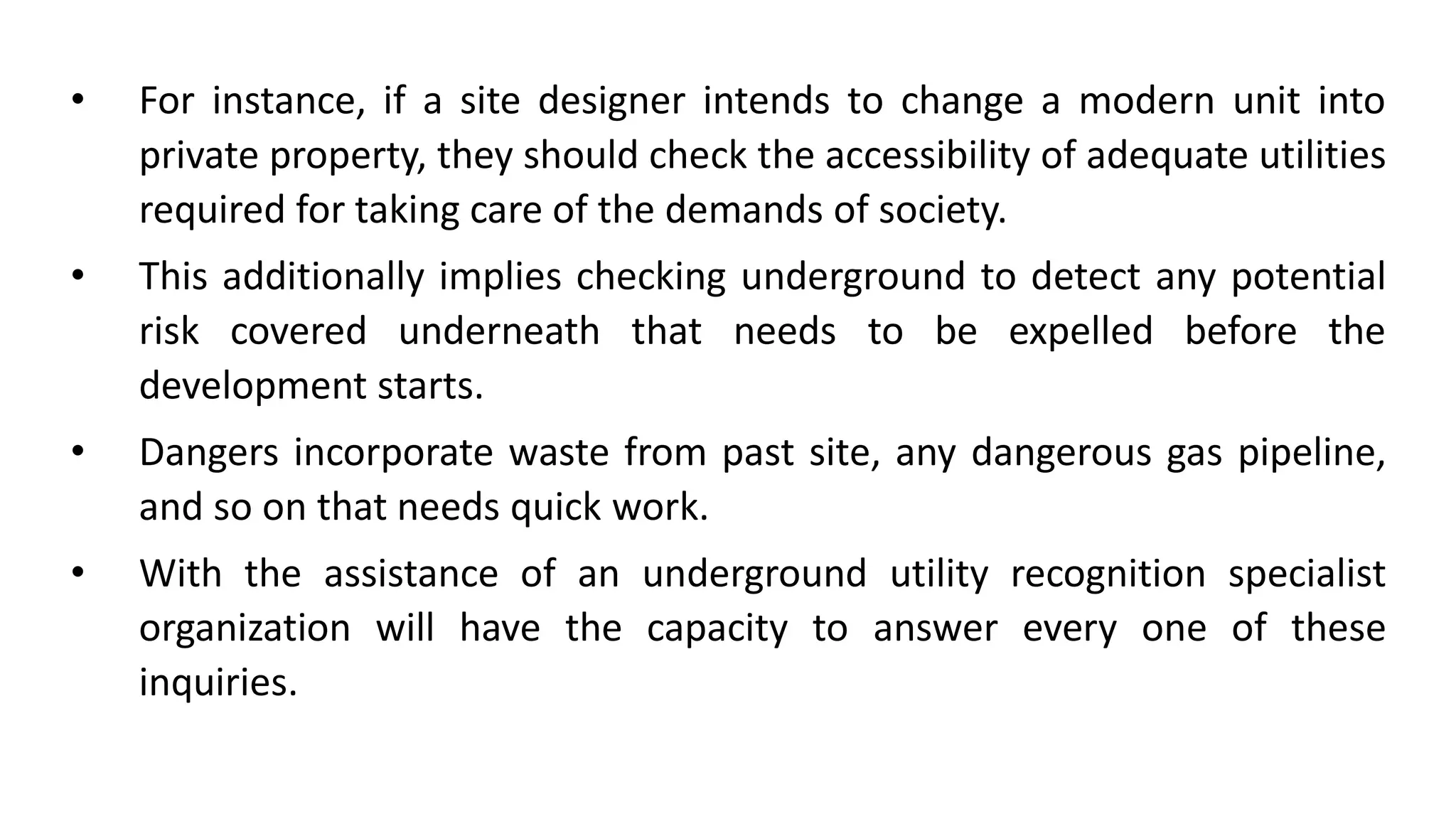 The Application Of Underground Utility Mapping | PPT