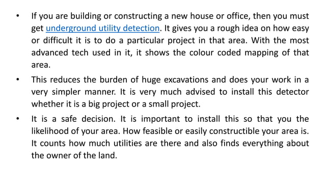 The Application Of Underground Utility Mapping | PPT