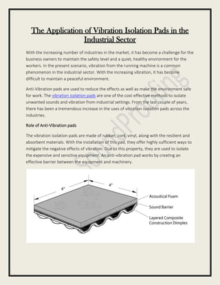 The Application of Vibration Isolation Pads in the Industrial Sector | PDF