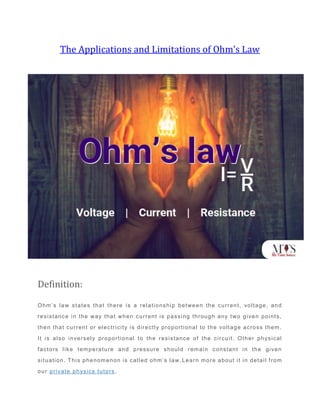 The Applications and Limitations of Ohm.pdf