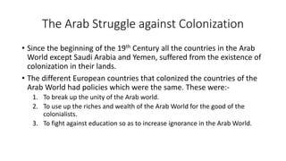 The arab and colonization | PPT